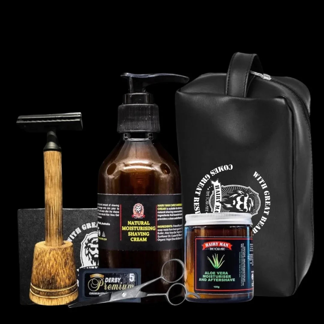 Double Edge Safety Razors Shaving Kit | Hairy Man Care | Australia